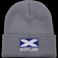 Scotland Beanie Hat Grey | Caps & Beanies | The Scottish Shop